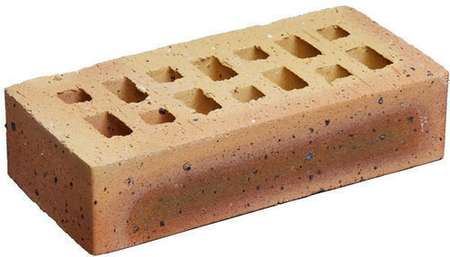 Brique perforée en terre cuite haut.6,5cm larg.10,2cm long.21,5cm ligne ...
