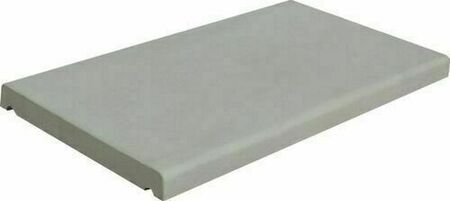 Chaperon plat en béton gris - 49x28cm Ep.4cm - Gedimat.fr