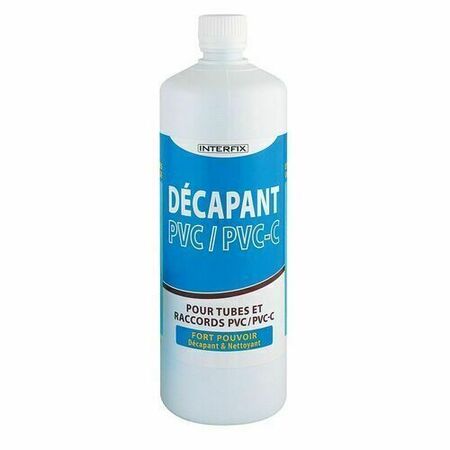 Décapant INTERFIX pour tube et raccord PVC/PVC-C - bidon de 1l - Gedimat.fr
