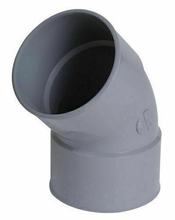 Coude simple PVC 45° femelle/femelle - D125 - Gedimat.fr