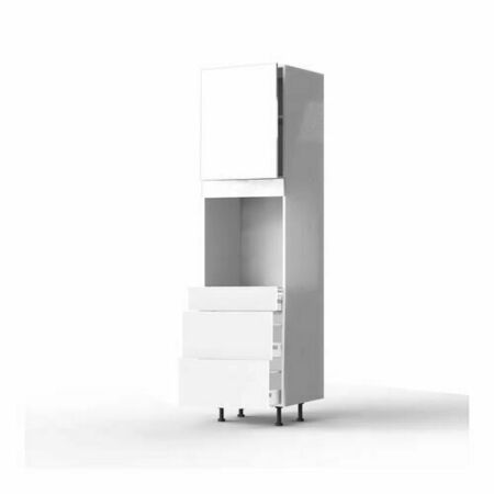 Kit façade de cuisine ROMA 1 porte + 3 tiroirs + 1 bandeau four blanc ...