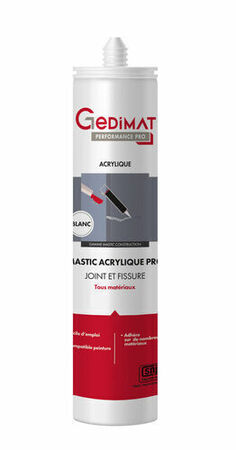 Mastic acrylique blanc 310ml GEDIMAT PERFORMANCE PRO - Gedimat.fr